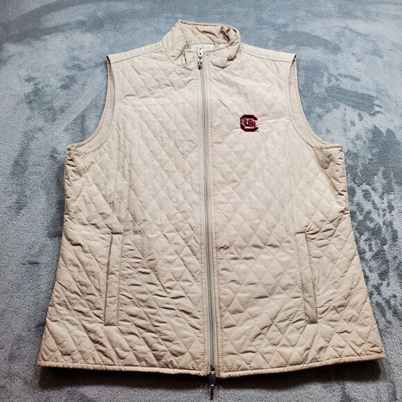 Ashworth | Jackets & Coats | Ashworth Diamond Quilted Vest Beige W ...